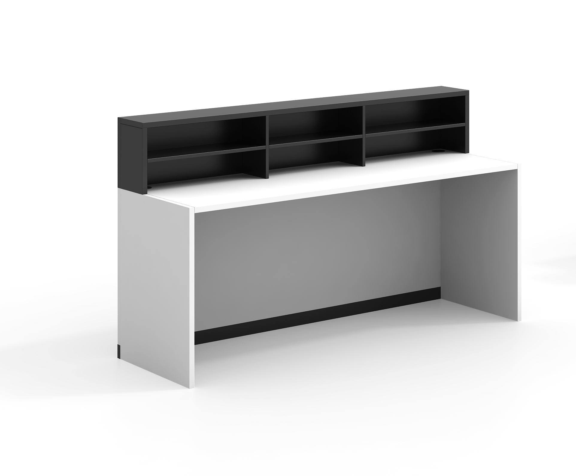 1.8m Contemporary Modern Reception Desk with Storage Shelves - Al Asala ...