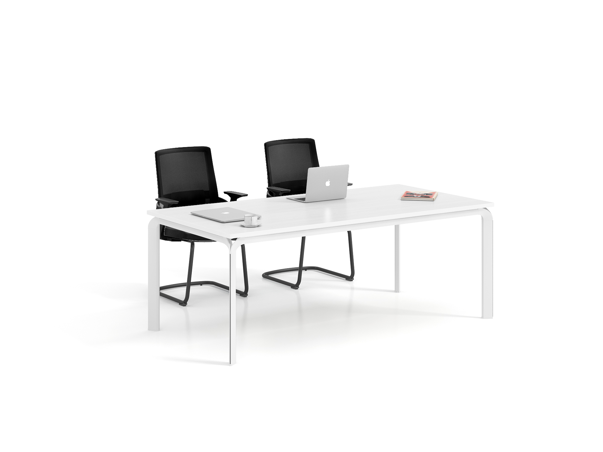 XW Series Minimalist Executive White Meeting Table - Al Asala Furniture