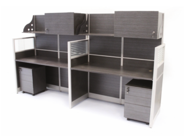 Navy Focus Cubicle Workstations Various Sizes - Al Asala Furniture